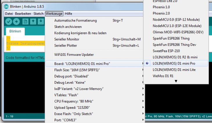 I2C-WLAN-Modul mit WEMOS-D1 mini Pro – Horter & Kalb Blog
