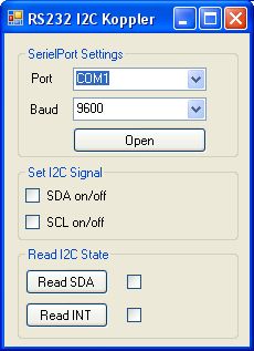 Programmierbeispiel für I2C-RS232-Koppler in Visual C# 2005 / Programming example for I2C-RS232 ...